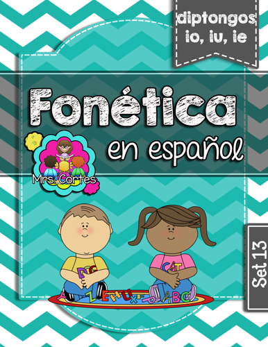Spanish Phonics Book Set #13: Diptongos io, iu, ie | Teaching Resources