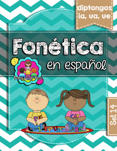 Spanish Phonics Book Set #14: Diptongos ia, ua, ue | Teaching Resources