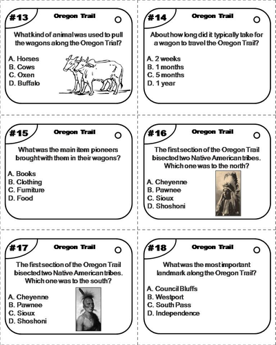 Oregon Trail Worksheets 2nd Grade