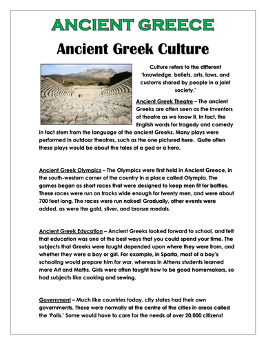 Greek Myths: The Context of Ancient Greece | Teaching Resources