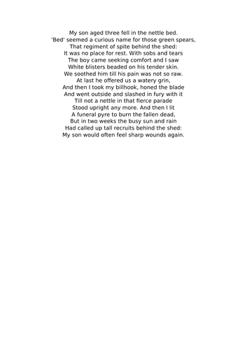 Unseen Poetry - KS3 English | Teaching Resources