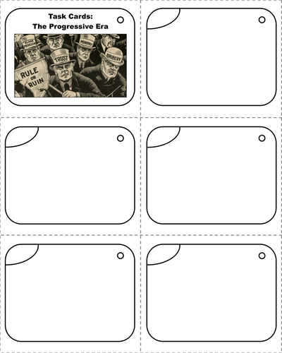 Progressive Era Task Cards | Teaching Resources