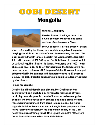 Asia: Physical and Human Geography (People and Places) | Teaching Resources