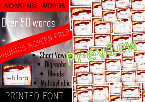 Nonsense Words Pack (Phonics Screening Prep) | Teaching Resources