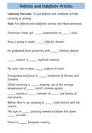 Definite and Indefinite Articles | Teaching Resources