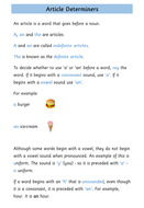Definite and Indefinite Articles | Teaching Resources