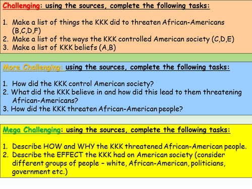 Ku Klux Klan - KKK | Teaching Resources