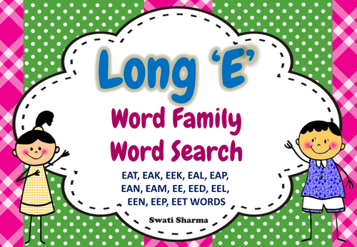 Long E Word Family Word Search | Teaching Resources