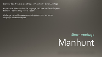Poetry Manhunt | Teaching Resources