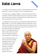 Dalai Lama | Teaching Resources