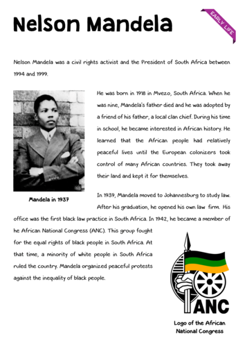 Nelson Mandela | Teaching Resources
