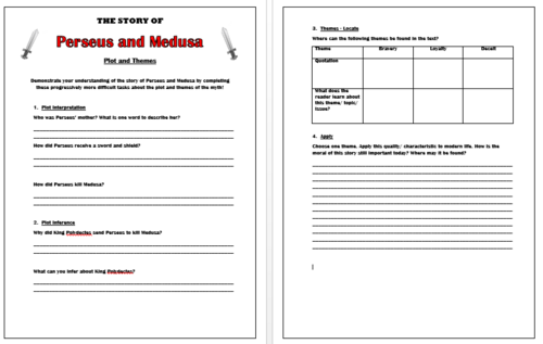 Greek Myths: Perseus and Medusa | Teaching Resources