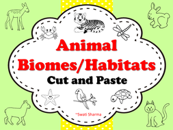 Animal Biomes Habitats Cut and Paste | Teaching Resources