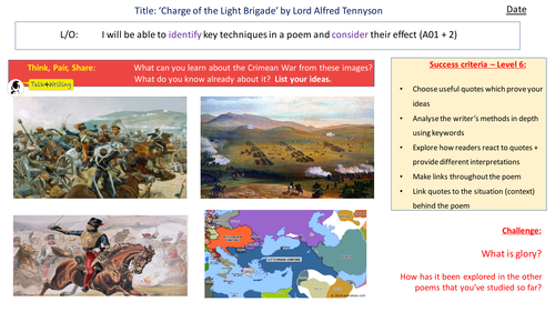 The Charge of the Light Brigade by Tennyson | Teaching Resources