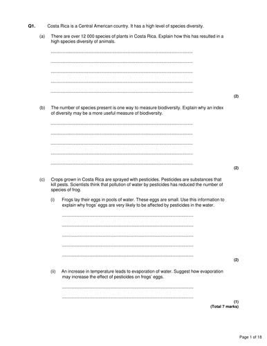 Ultimate A Level Biology Revision Pack 2 - Notes and Exam Questions ...