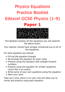 Practice using the equations for paper 1 in the new Edexcel 1-9 Phyiscs ...