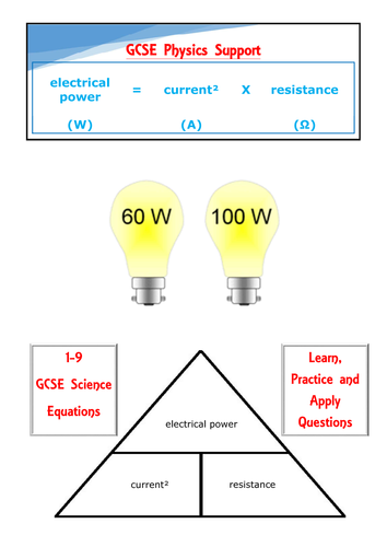 Practice using the equations for the Electricity and Circuits topic in ...