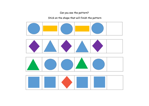 Continuing and creating patterns (P scales 5-8) | Teaching Resources