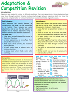 KS4 GCSE Biology Adaptation & Competition Revision Lesson by ...