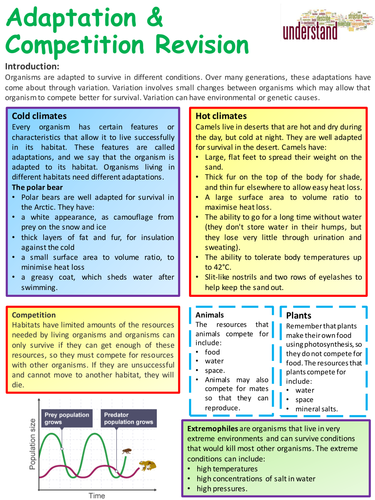 KS4 GCSE Biology Adaptation & Competition Revision Lesson | Teaching ...