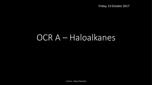 NEW OCR A Yr1 4.2.2 Haloalkanes Revision | Teaching Resources NEW OCR A Yr1 4.2.2 Haloalkanes Revision | Teaching Resources