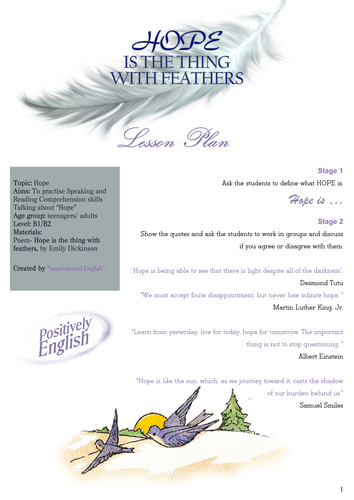 Hope is the thing with feathers | Teaching Resources