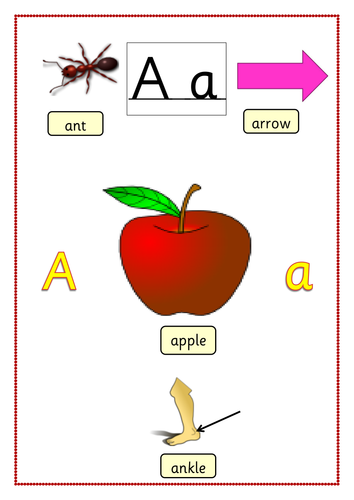 Alphabet Displays Aa-Zz cards Alphabet mat pictures Trace over Aa-Zz ...