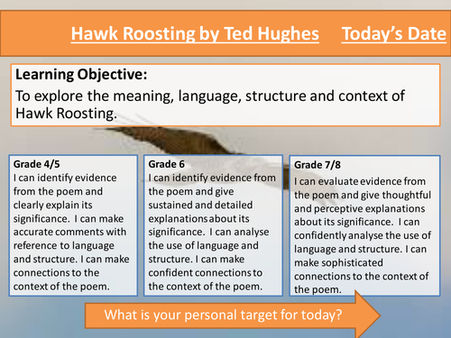Hawk Roosting by Ted Hughes - Poem Analysis - Eduqas Poetry Anthology ...