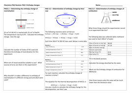 Y12 OCR Chemistry PAG Revision (PAGs 1-5) | Teaching Resources