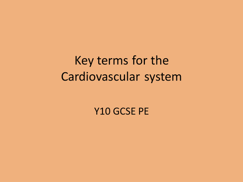 OCR GCSE PE Cardio Vascular System Unit of work | Teaching Resources