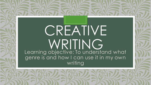 Creative writing - genre - book analysis | Teaching Resources