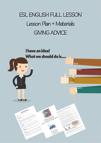 ESL English Full Lesson: Giving Advice LEVEL: Intermediate | Teaching ...