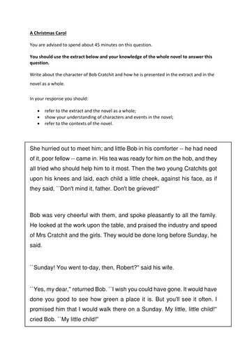 EDUQAS GCSE English Lit. Essay Writing Guide for 'A Christmas Carol ...