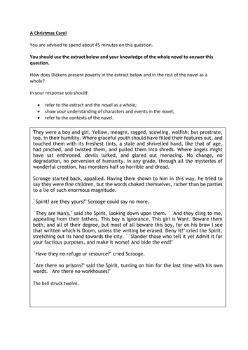 EDUQAS GCSE English Lit. Essay Writing Guide for 'A Christmas Carol ...