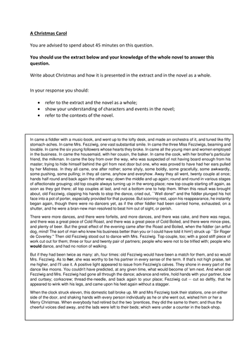 EDUQAS GCSE English Lit. Essay Writing Guide for 'A Christmas Carol ...