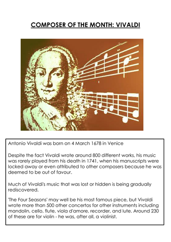 Composer of the Month | Teaching Resources