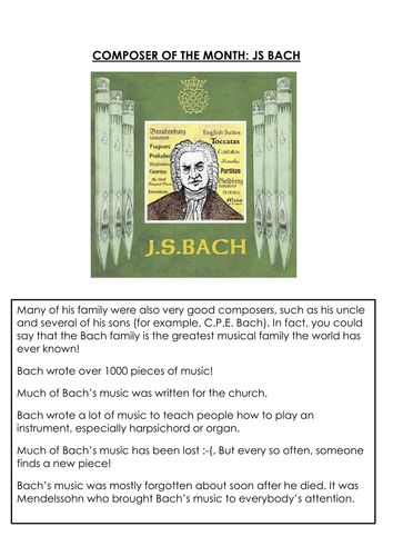 Composer of the Month | Teaching Resources