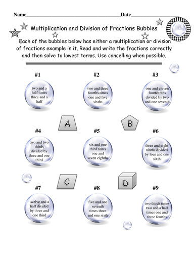 Add & Sub of Fractions Bubbles "TWIST" PLUS Mult & Div of Fractions ...