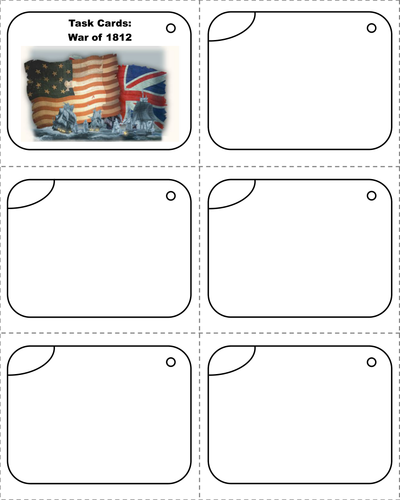 War of 1812 Task Cards | Teaching Resources