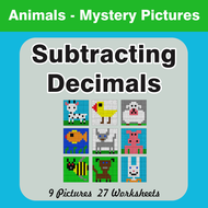 Subtracting Decimals Mystery Pictures | Teaching Resources