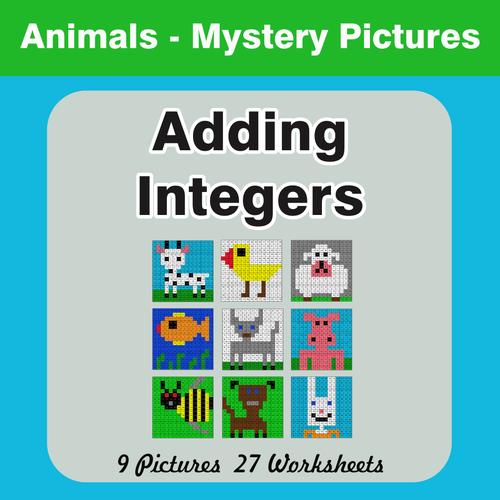 Adding Integers Mystery Pictures | Teaching Resources
