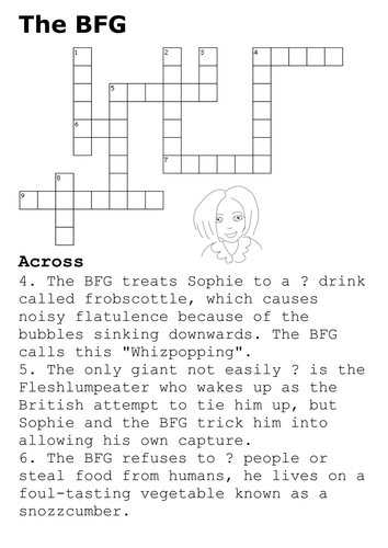 The BFG Crossword | Teaching Resources