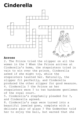 Cinderella Crossword | Teaching Resources