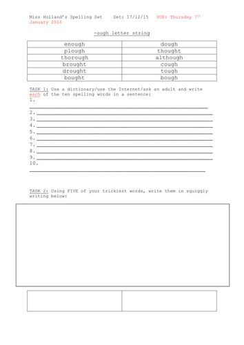 Yr5/6 SPELLING Practise/Series/Tasks- 10 lessons- includes presentation ...