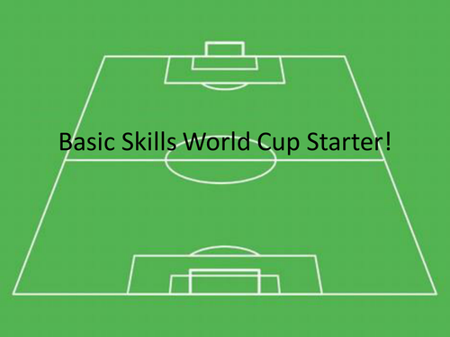 Basic English Skills Football Starters | Teaching Resources