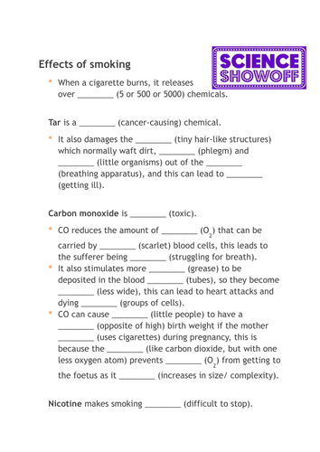Effects of exercise and smoking on the lungs and body | Teaching Resources