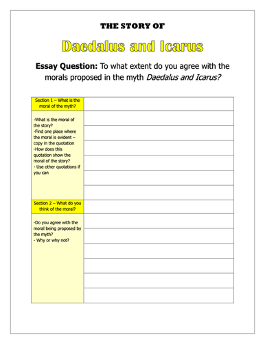 Greek Myths: Daedalus and Icarus | Teaching Resources