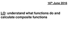 Composite functions | Teaching Resources