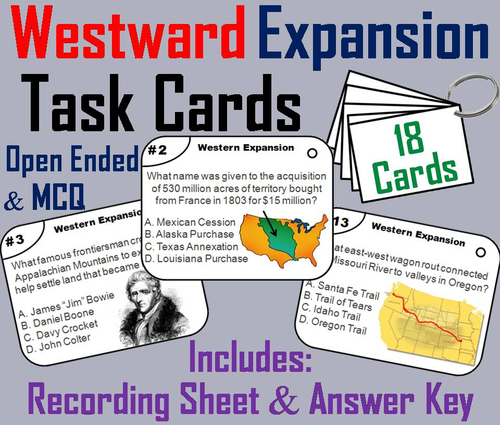 Westward Expansion Task Cards | Teaching Resources