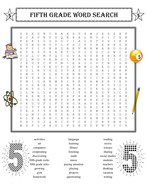 Fifth Grade Word Search Puzzle PLUS 50 States Word Search Puzzle (2 ...